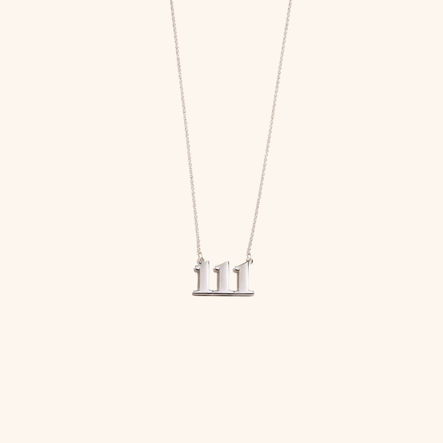 Angel Number 111 Silver Necklace