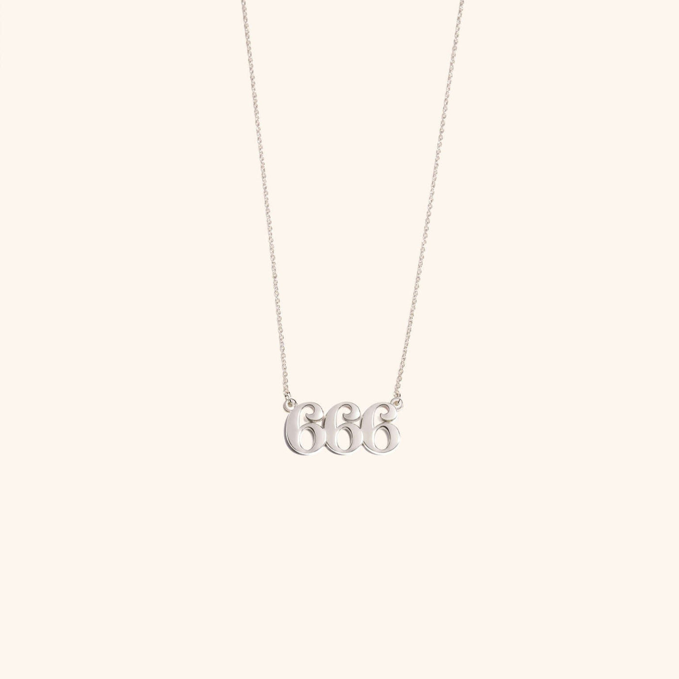 Angel Number 666 Silver Necklace